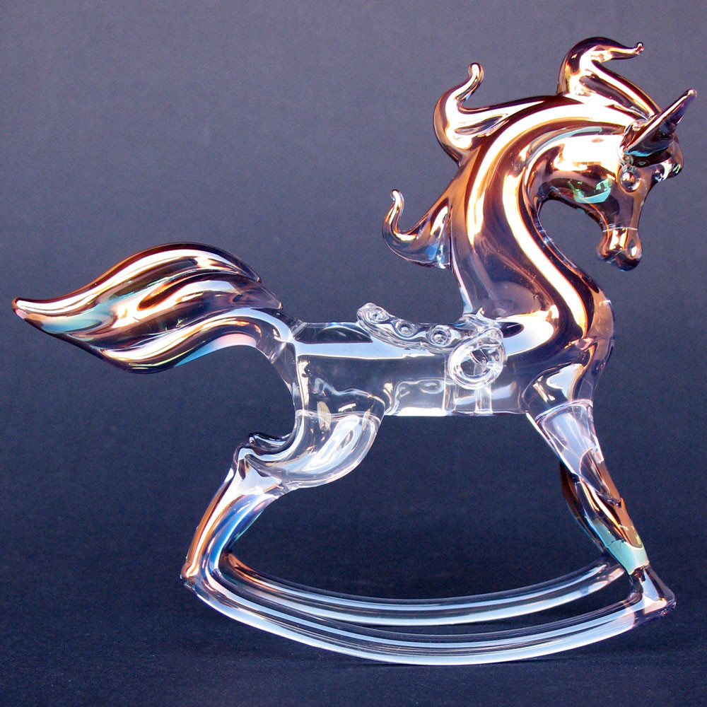 Hand Blown Glass Carousel Horse - Prochaska Gallery
