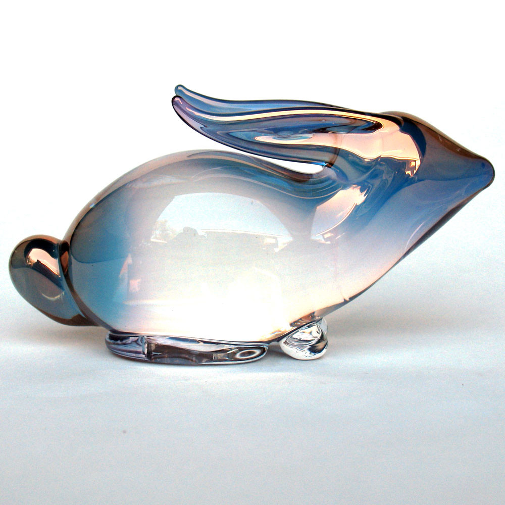 Hand Blown Glass Bunny Rabbit Figurine - Prochaska Gallery