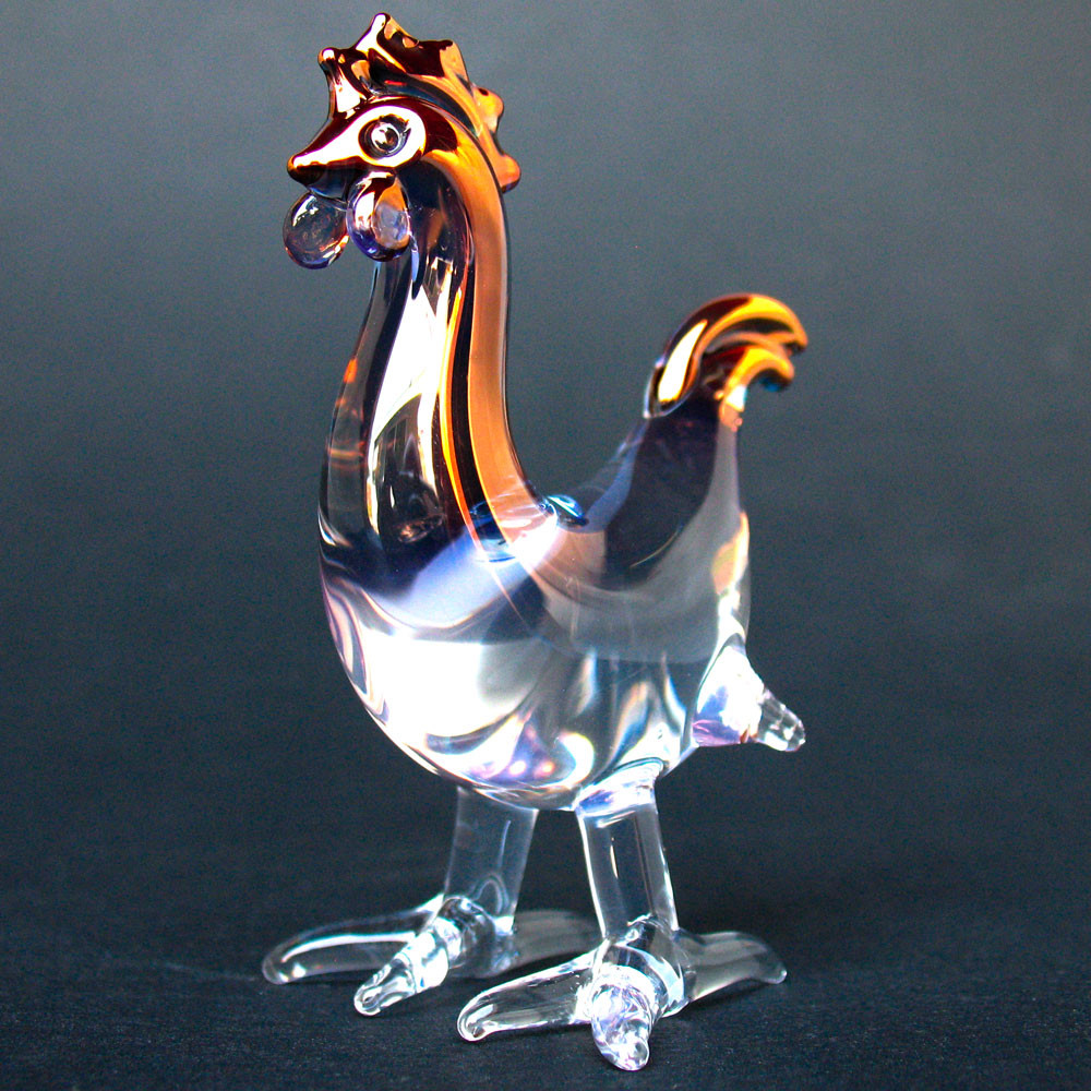 Hand Blown Glass Hen Chicken - Prochaska Gallery