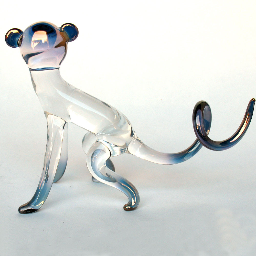 Hand Blown Glass Monkey - Prochaska Gallery