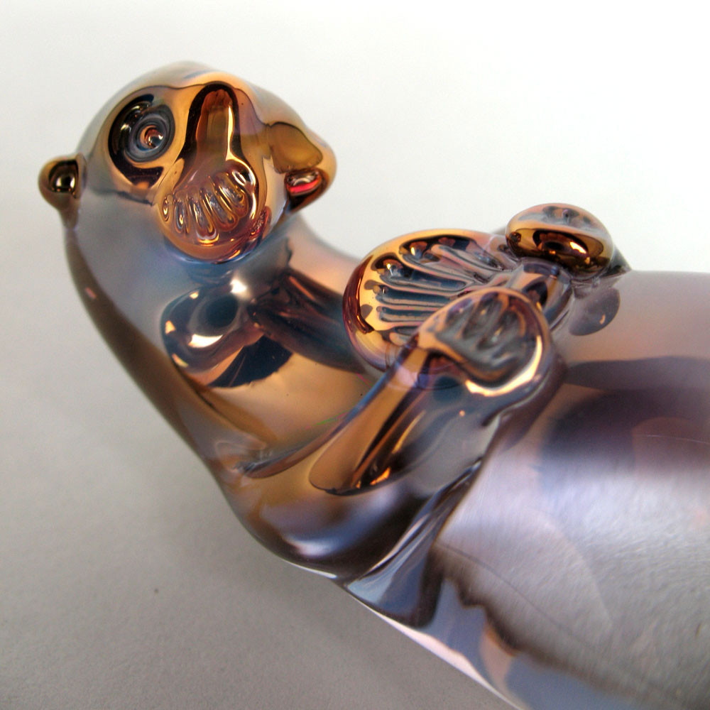 Hand Blown Glass Otter - Prochaska Gallery