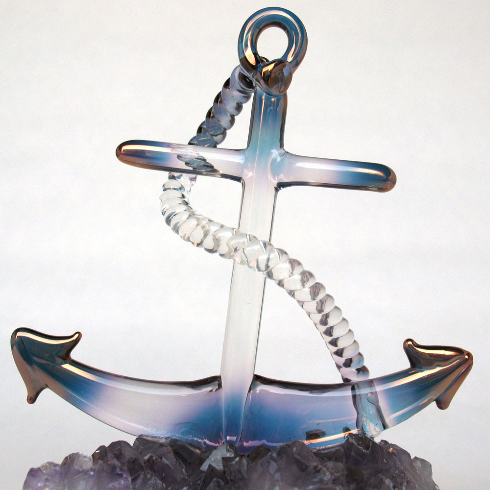 Hand Blown Glass Anchor - Prochaska Gallery