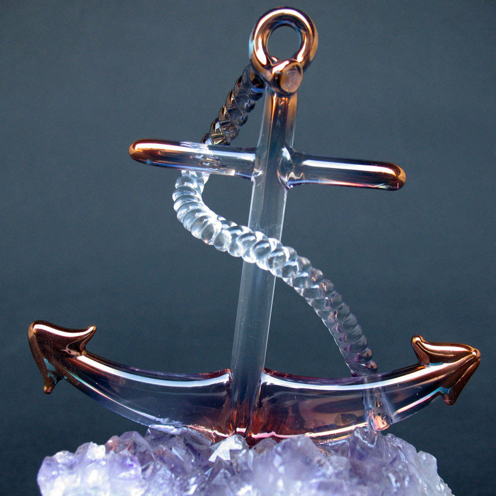 Hand Blown Glass Anchor - Prochaska Gallery