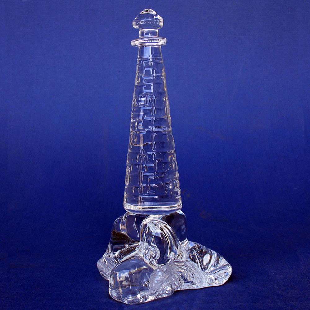 Hand Blown Glass Lighthouse Crystal Sculpture - Prochaska Gallery
