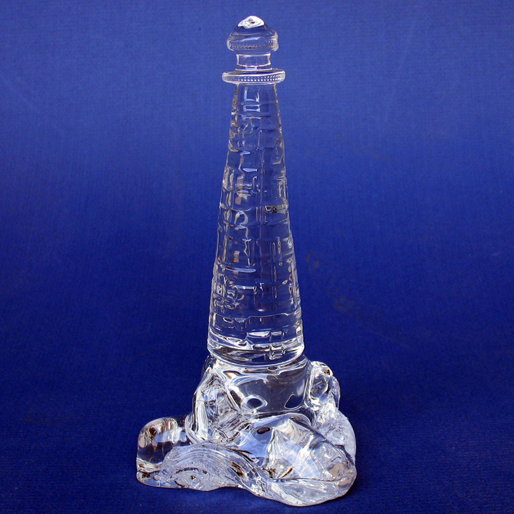 Hand Blown Glass Lighthouse Crystal Sculpture - Prochaska Gallery