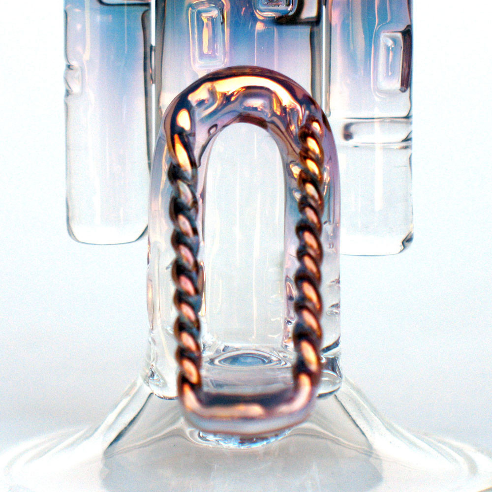 Hand Blown Glass Castle with Gold - Prochaska Gallery