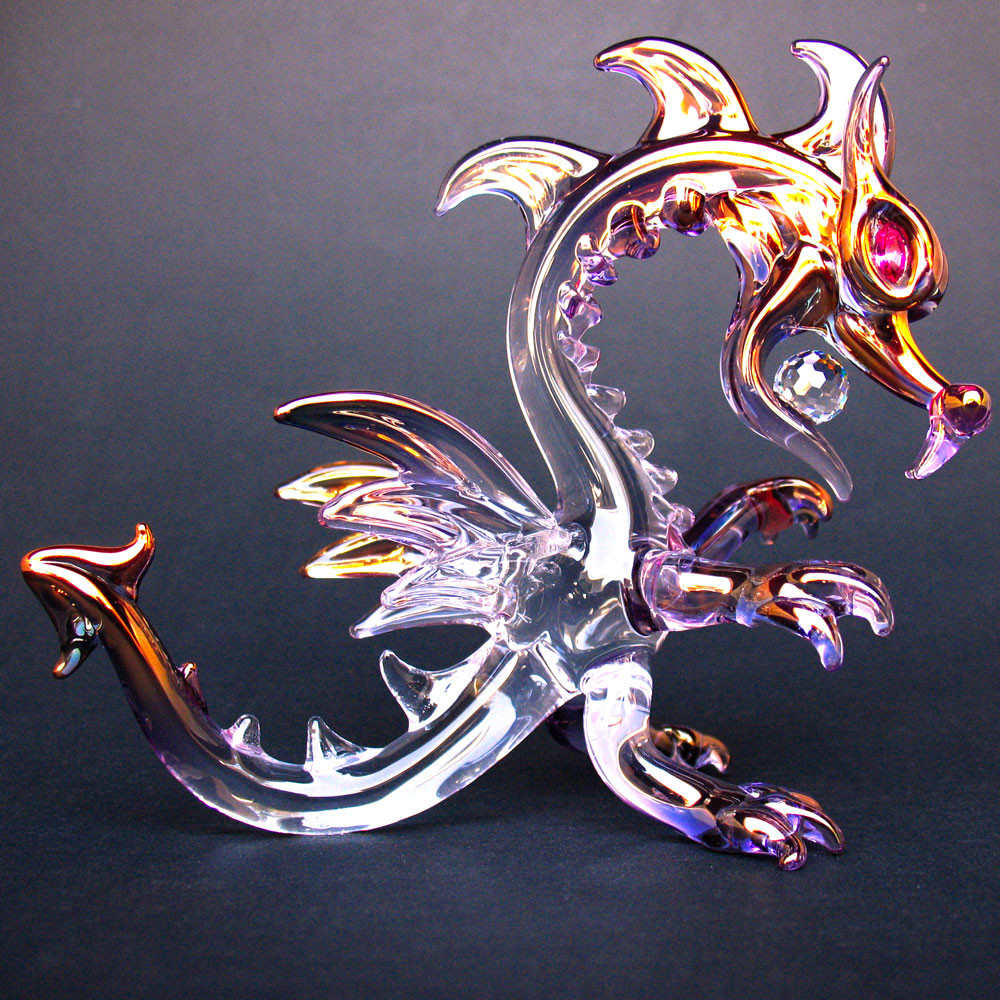 Hand Blown Glass Dragon Classic - Prochaska Gallery