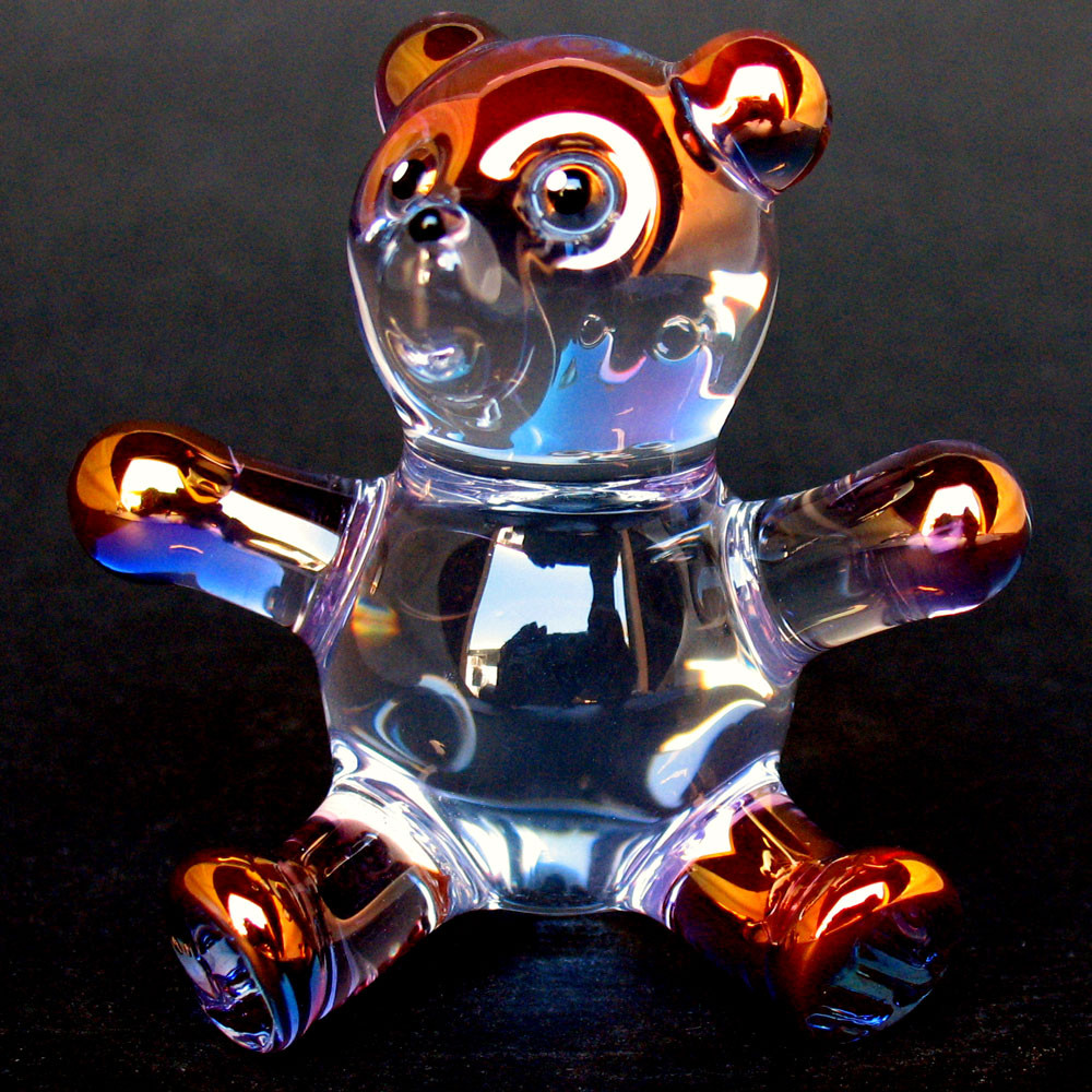 Hand Blown Glass Teddy Bear - Prochaska Gallery