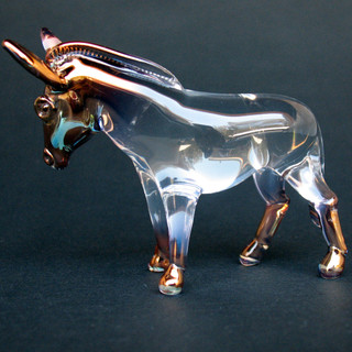 Hand Blown Glass Donkey Figurine - Prochaska Gallery