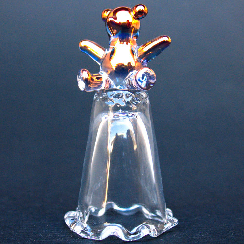 Hand Blown Glass Teddy Bear Thimble - Prochaska Gallery