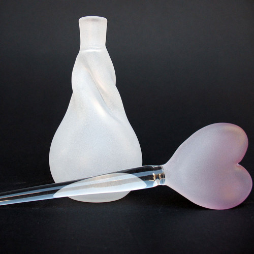 Hand Blown Glass Heart Perfume Bottle Prochaska Gallery