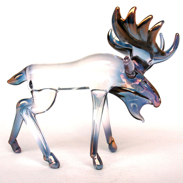 Hand Blown Glass Moose - Prochaska Gallery