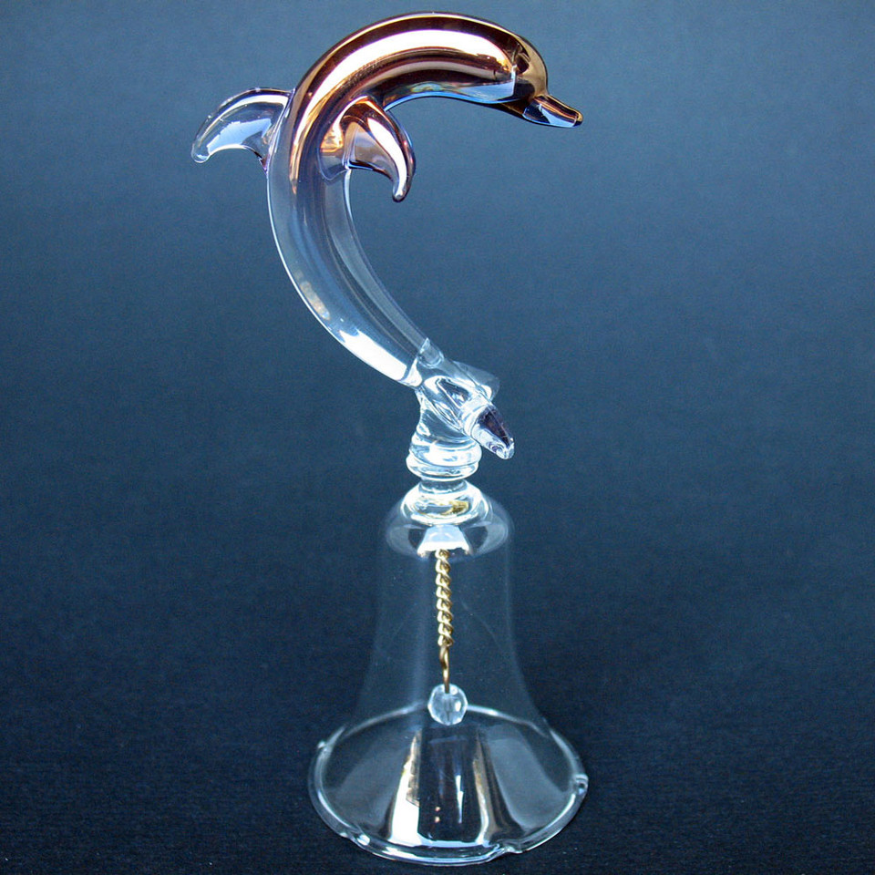 Dolphin Bell Hand Blown Glass - Prochaska Gallery