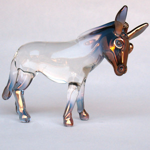 Hand Blown Glass Donkey Figurine - Prochaska Gallery