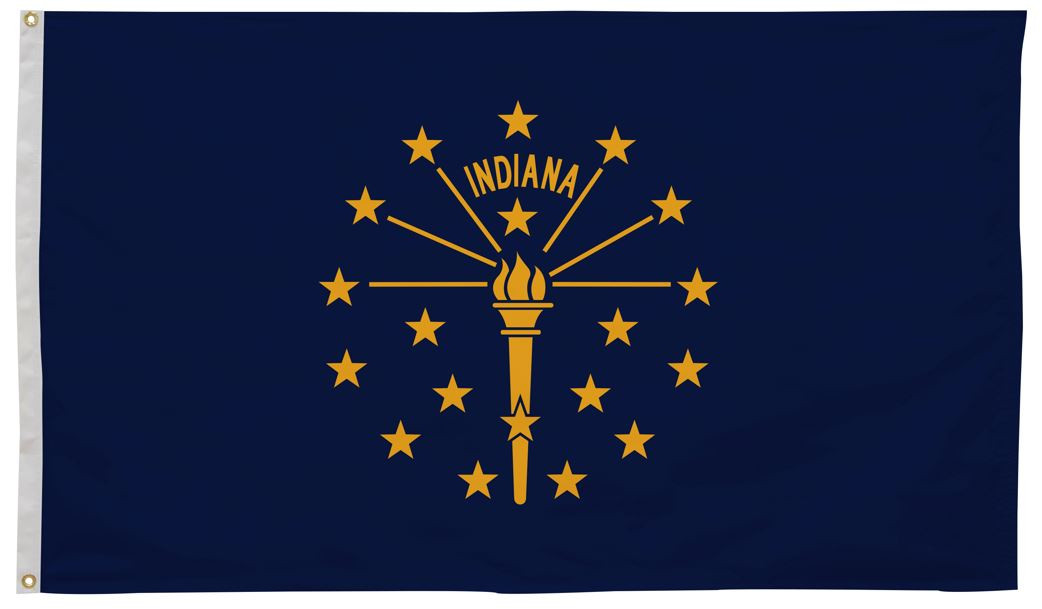 Indiana State Flag 12" x 18" | Indiana Flag | State of Indiana Flag