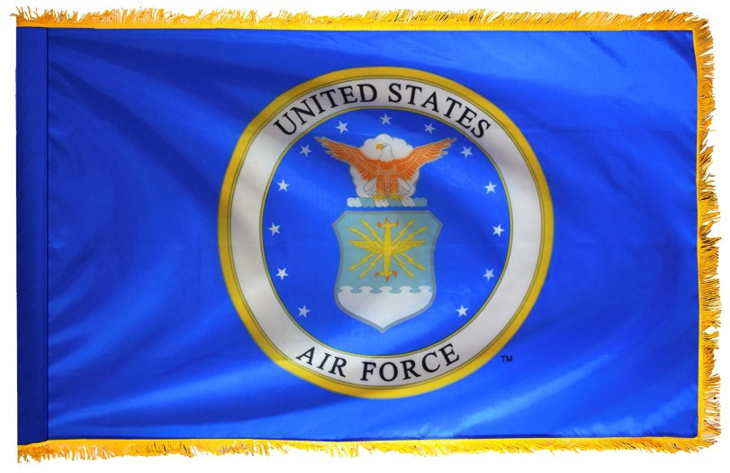 Crown US Air Force Flag 3' x 5'| US Air Force Printed Nylon Flag Fringe ...