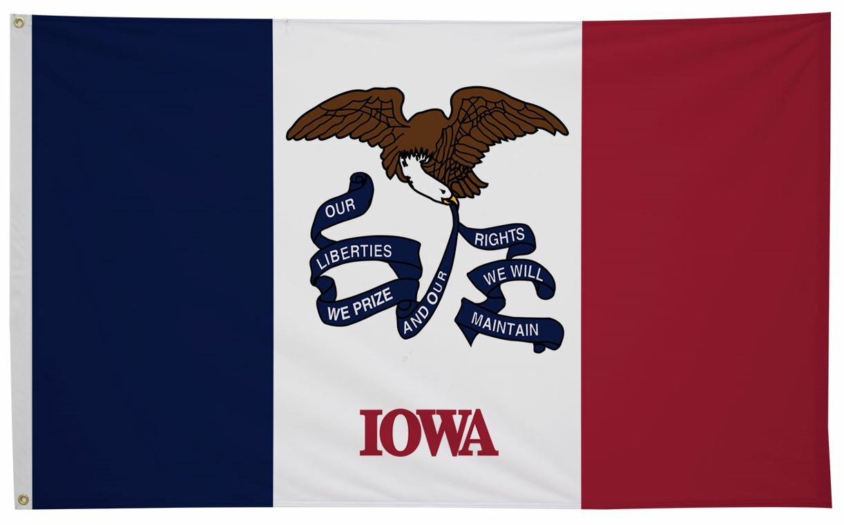 Iowa State Flag 4' x 6' | Iowa Flag | State of Iowa Flag