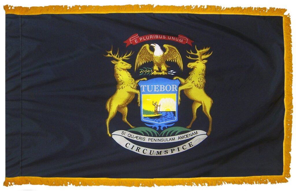Michigan State Flag Indoor 3' x 5' | Michigan Flag | State of Michigan Flag
