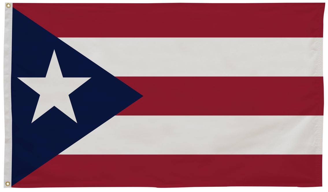 Puerto Rico Flag Printed Nylon 2' x 3'