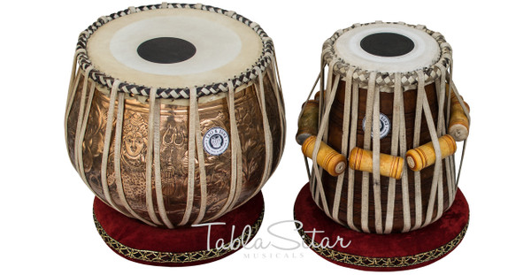 Buy Lord shiva Designer Tabla Set, 4KG Copper Bayan, Sheesham Dayan ...