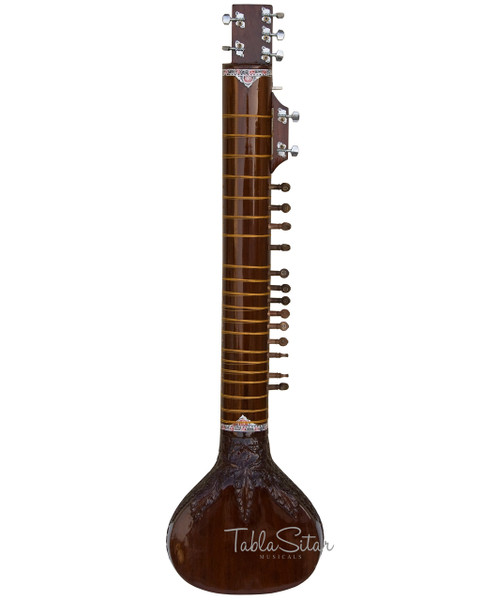 buy electric sitar for sale, maharaja electric sitar, flower design ...