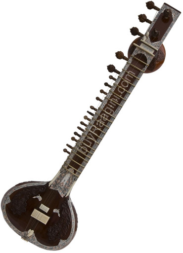 Buy Sitar,Ravi Shankar Style, Double Toomba Sitar, with Fibre Case, tun ...