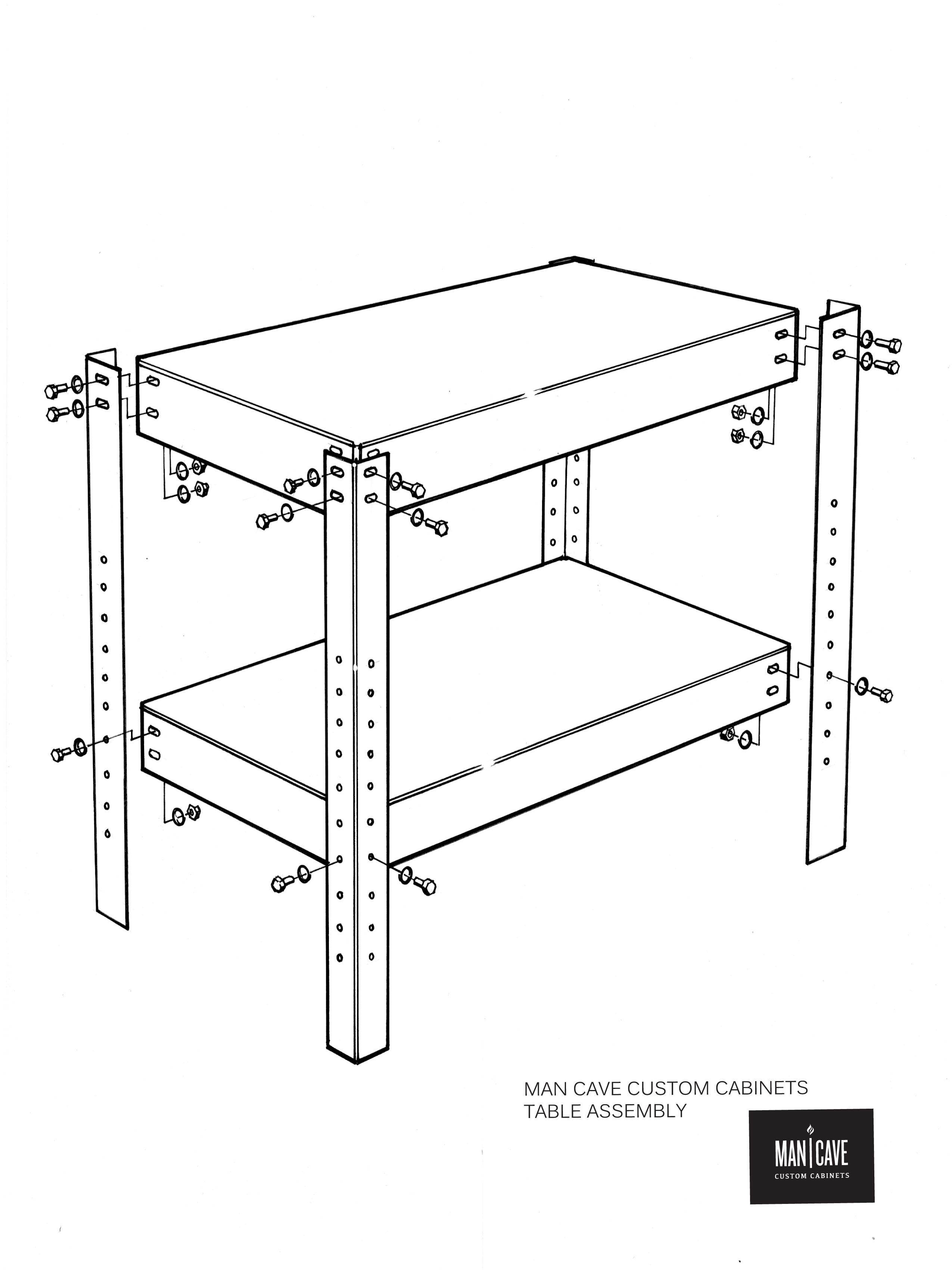 Man Cave Product Assembly Drawings