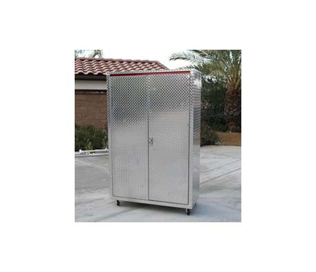 Garage Locker made from Diamond Plate Aluminum