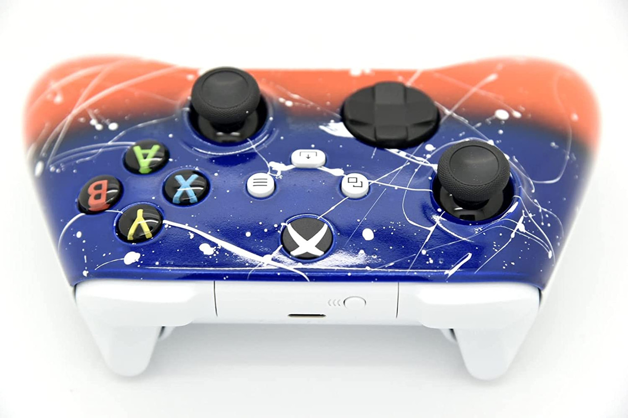 Blue & Orange White Drip Xbox Series X/S Wireless Custom Controller