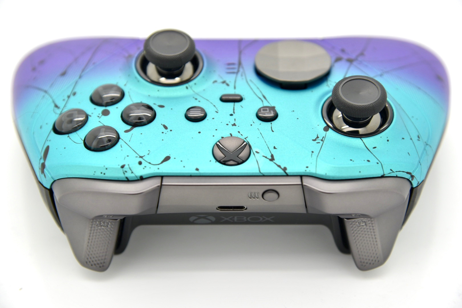 Teal & Purple Fade Xbox One Elite Series 2 Custom Controller