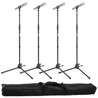Tiger Microphone Stand with Tripod Base - Pack of 4 with Bag - DJM ...