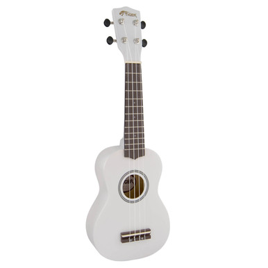 Tiger Soprano Ukulele for Beginners in White - DJM Music Ltd