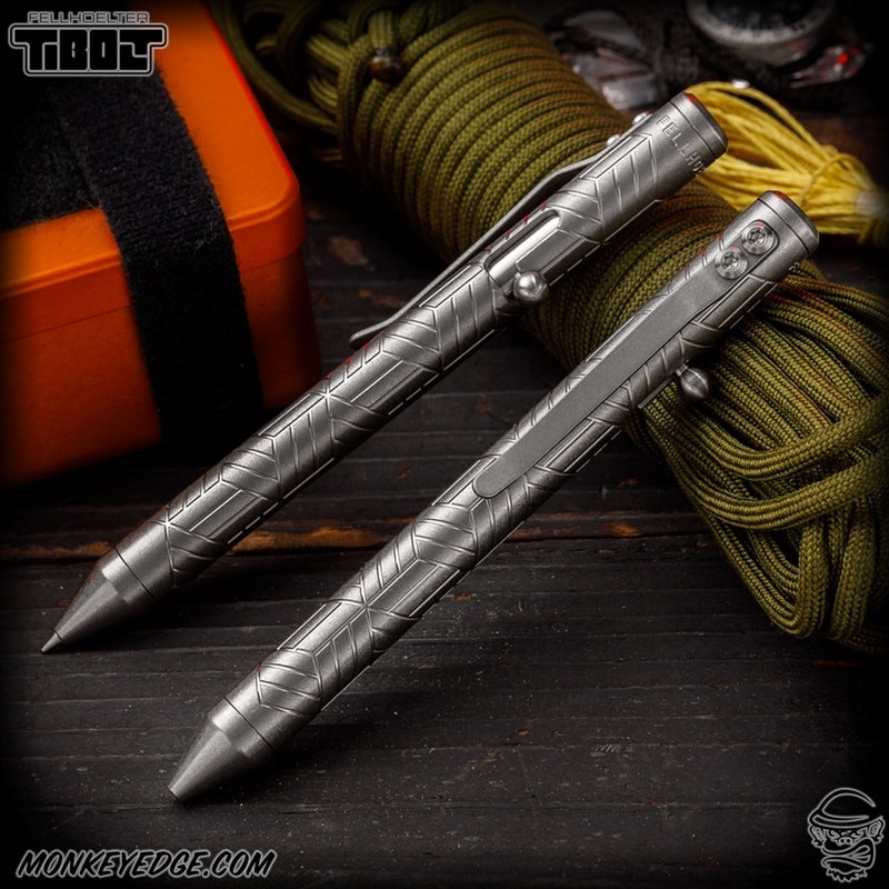 Monkey Edge - Fellhoelter TiBolt G2 Pen - Titanium Tumbled ISO