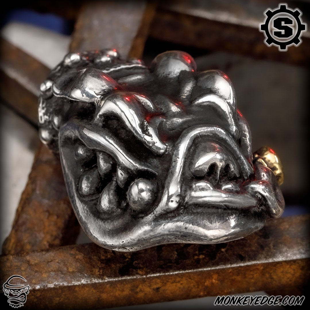 Monkey Edge - Starlingear Bead: Bulldog 2023 - Silver/Brass