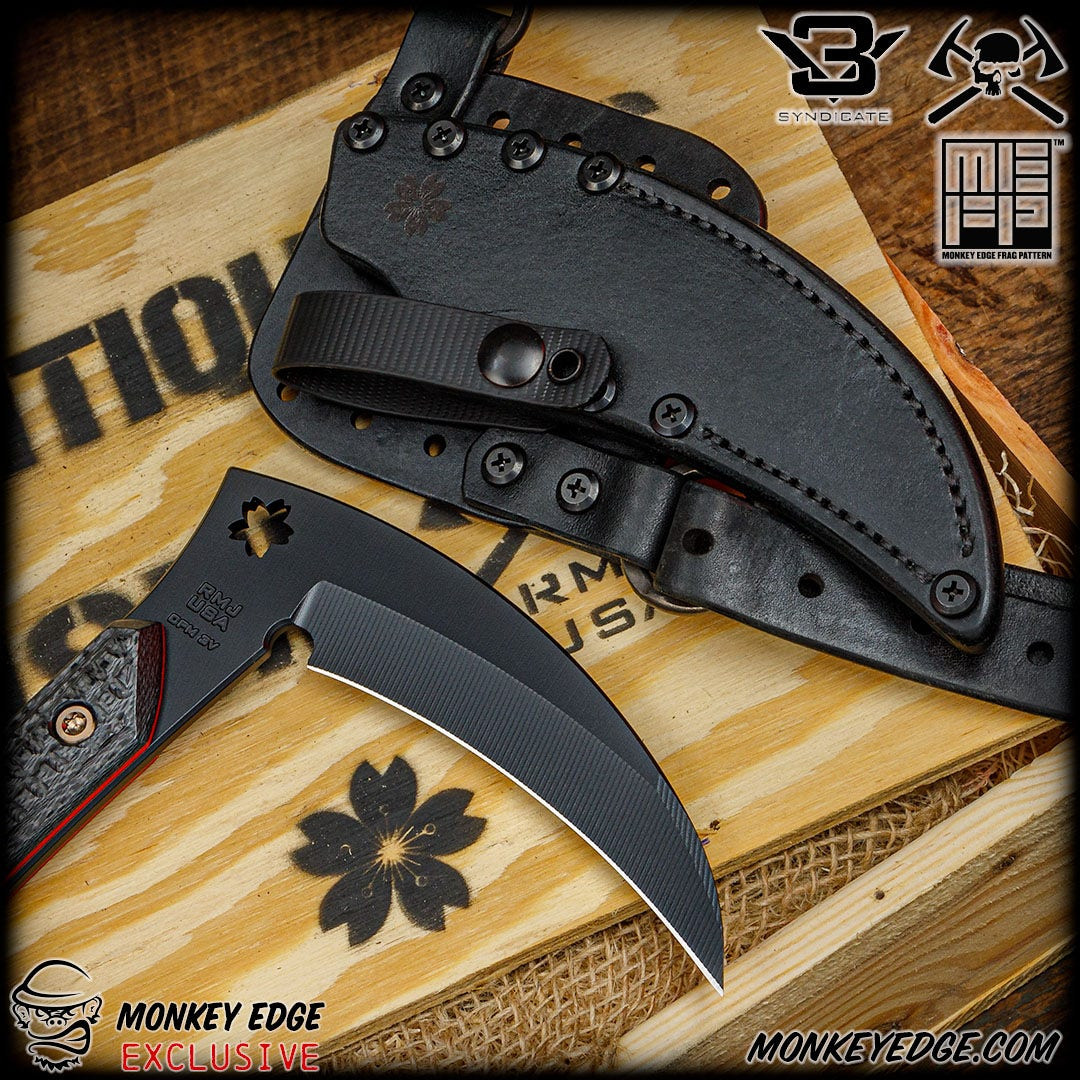 Monkey Edge - RMJ Tactical: Senshi - Black/Redline Carbon Fiber Monkey ...