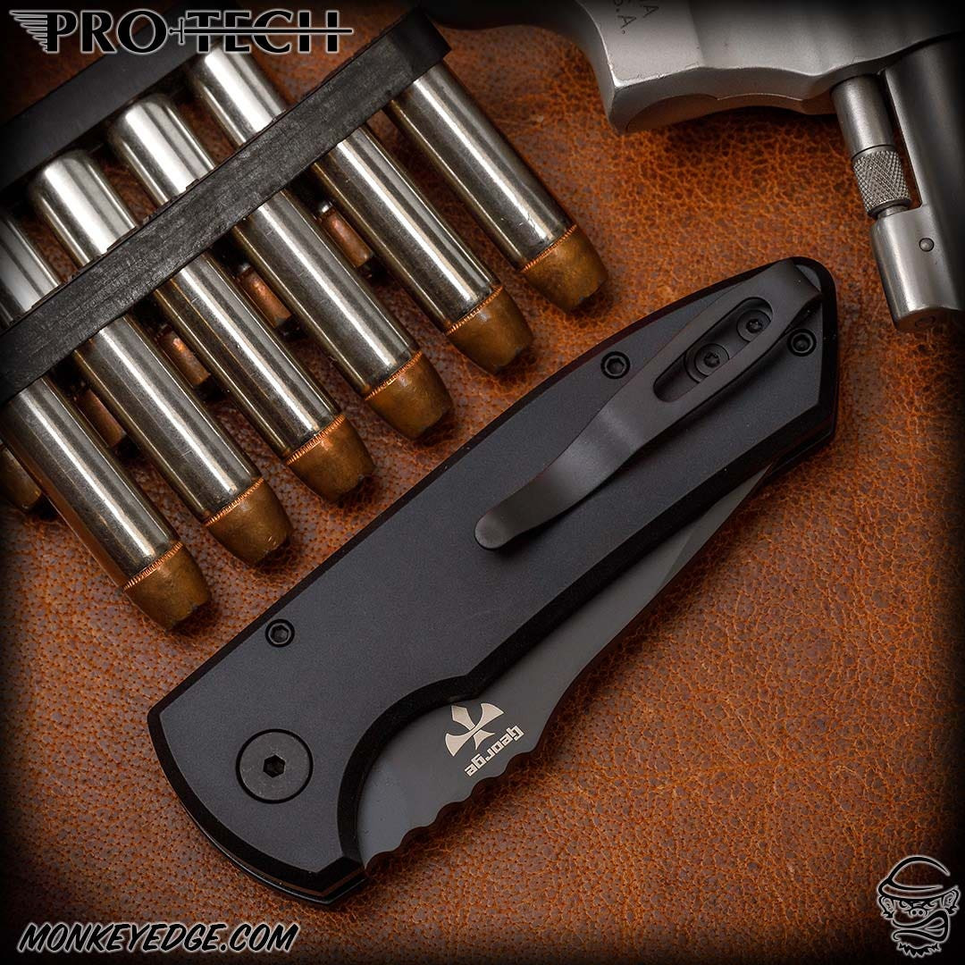 Monkey Edge - Pro-Tech Knives: SBR (Les George Design) - Black DLC ...