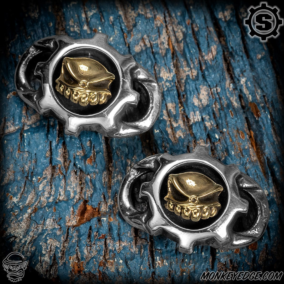 Monkey Edge - Starlingear Boot Lacers: Gear Curby - Silver/Brass (Set of 2)