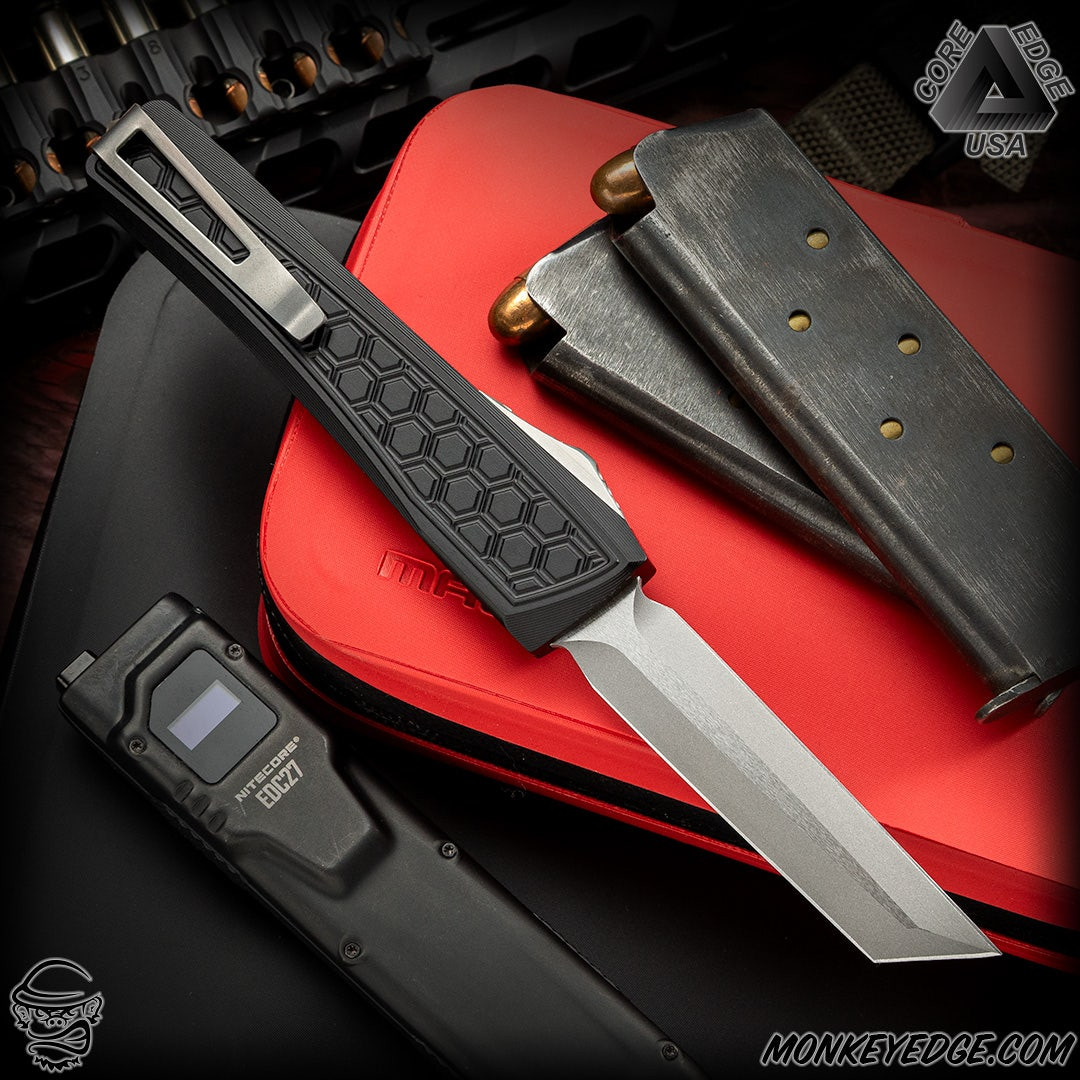 Monkey Edge - Core Edge Knives: 0331 Echo D/E Tanto - Two Tone/Black ...