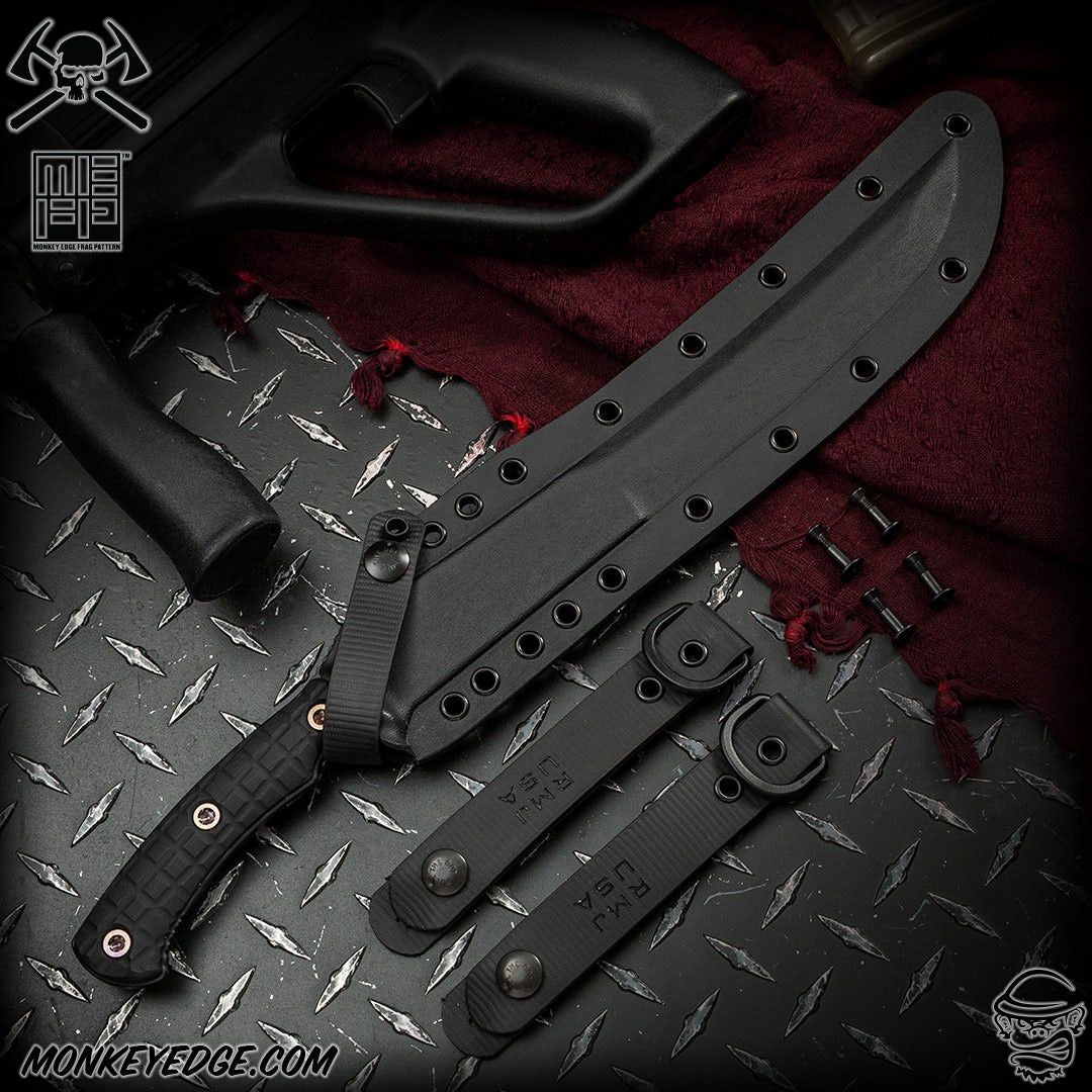 Monkey Edge - RMJ Tactical Fixed Blade: Drake - Blackout Textured ...