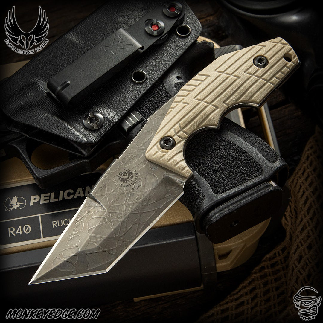 Monkey Edge - Bawidamann Blades: Pogn Top Edge - Acid Etched/Quicksilver