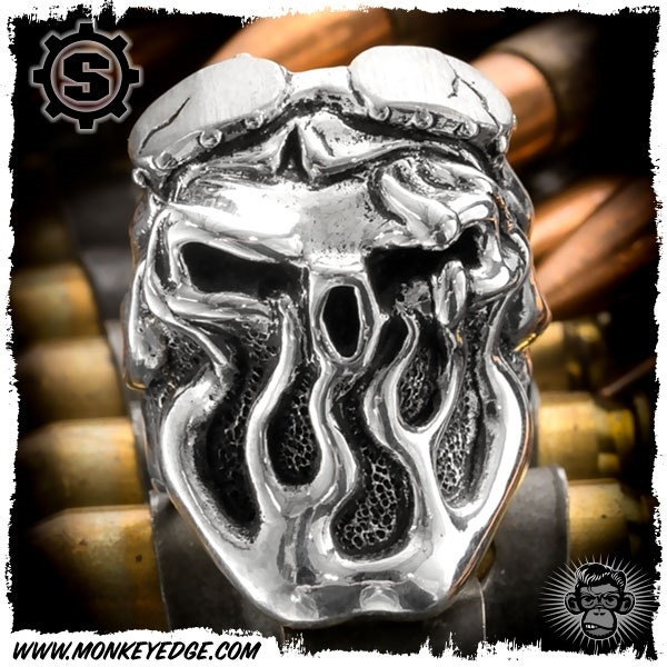 Monkey Edge - Starlingear Ring: Gunner Flame Puncher - Silver