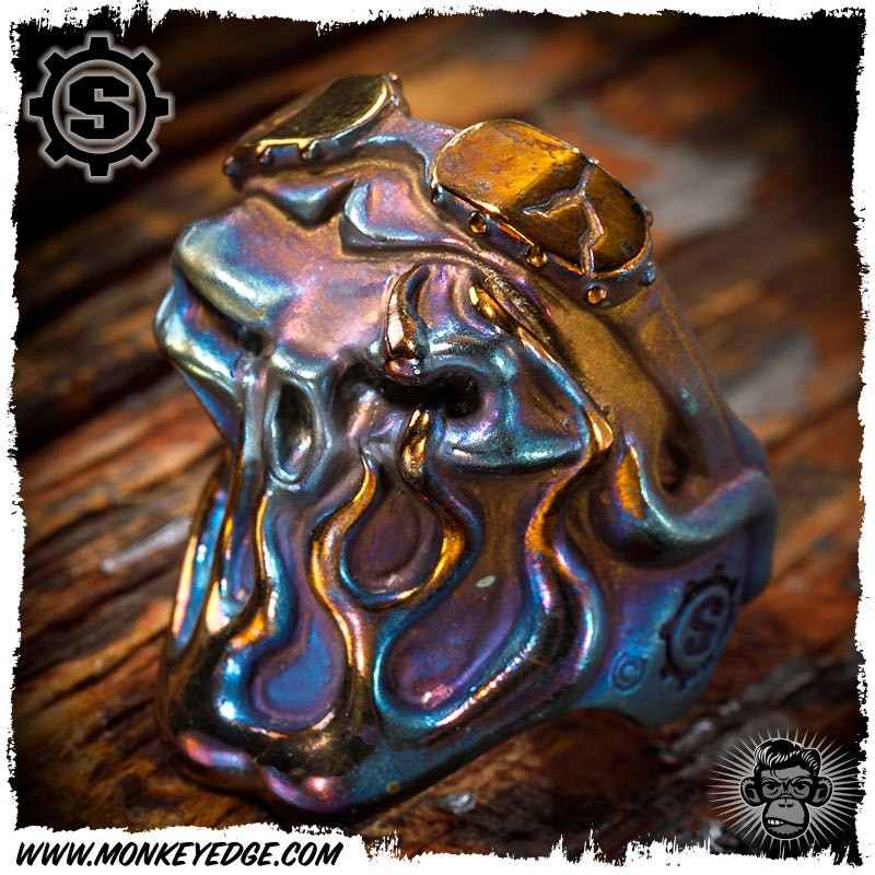 Monkey Edge - Starlingear Ring: Gunner Flame Puncher - Cobalt Polished