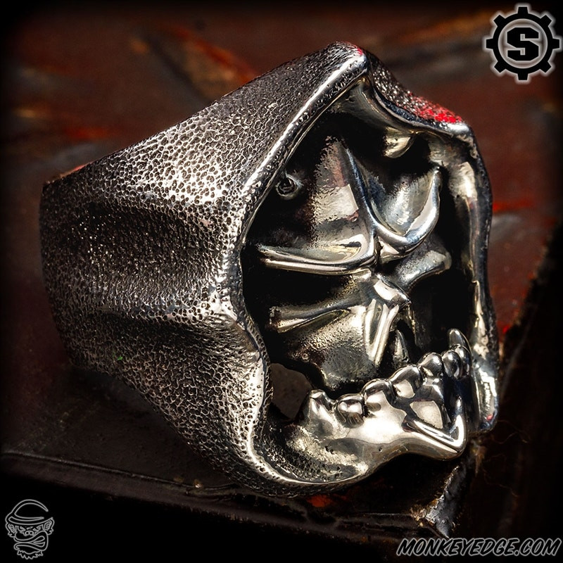 Monkey Edge - Starlingear Ring: Devil Kaze Reaper Puncher - Silver Textured