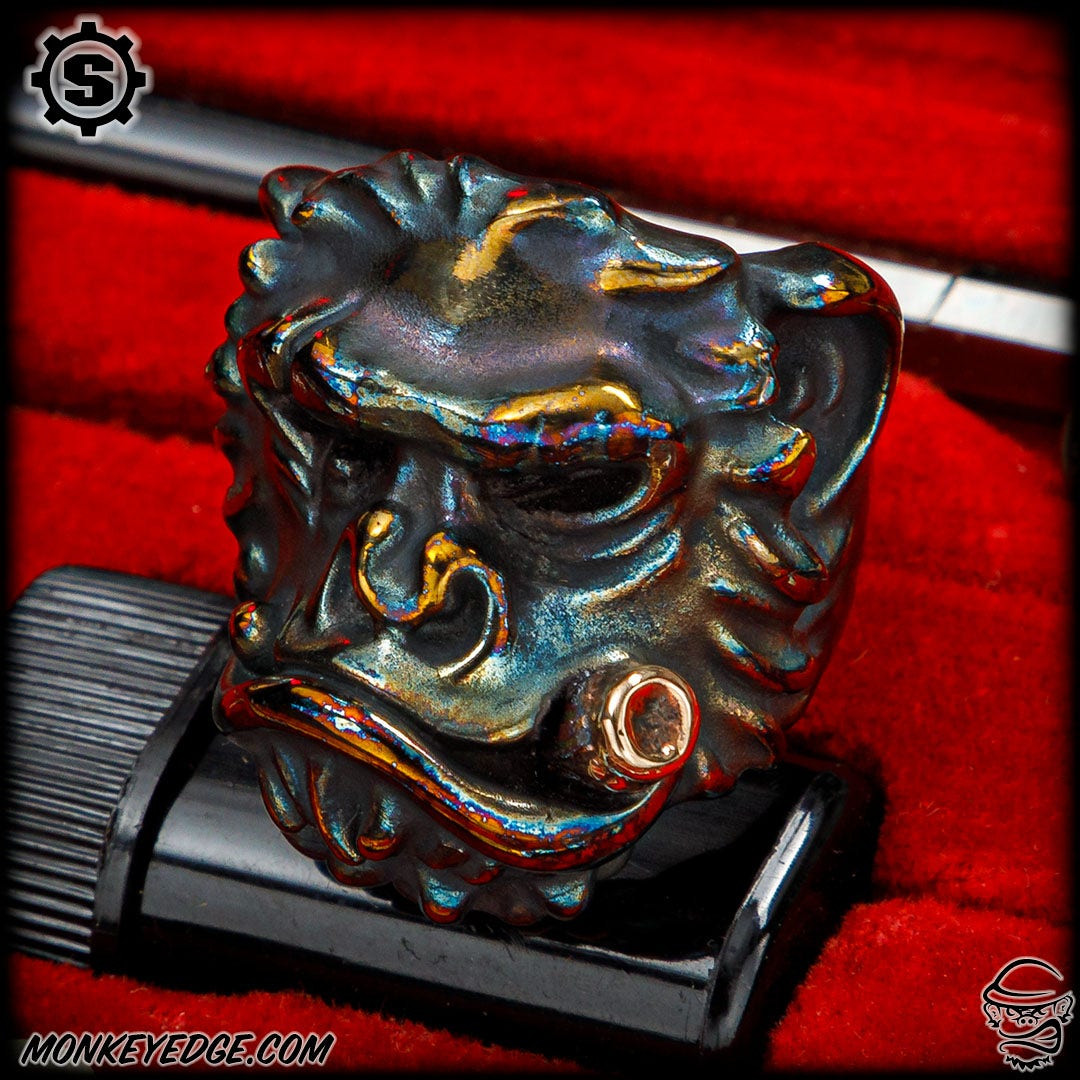 Monkey Edge - Starlingear Ring: The Boss Chimp Styler II - Cobalt/Copper