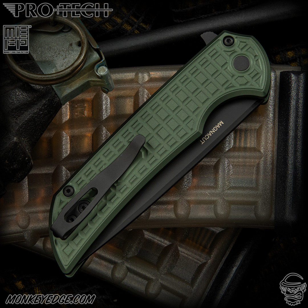 Monkey Edge - Pro-Tech Knives: Mordax - Black/Green Monkey Edge FRAG ...