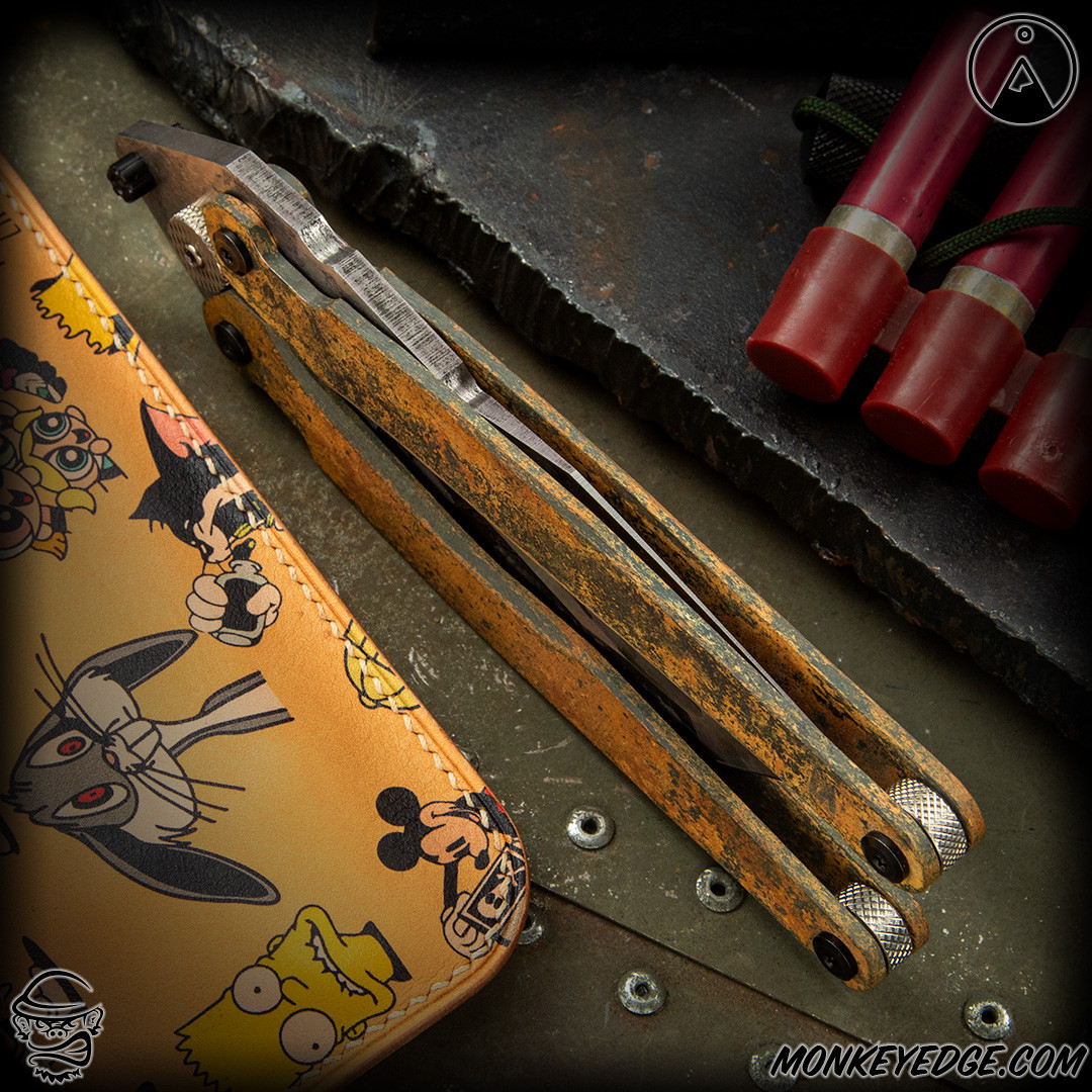 Monkey Edge - TAS Knives Folder: Mitrul Balisong - Two Tone/Rusty Tank