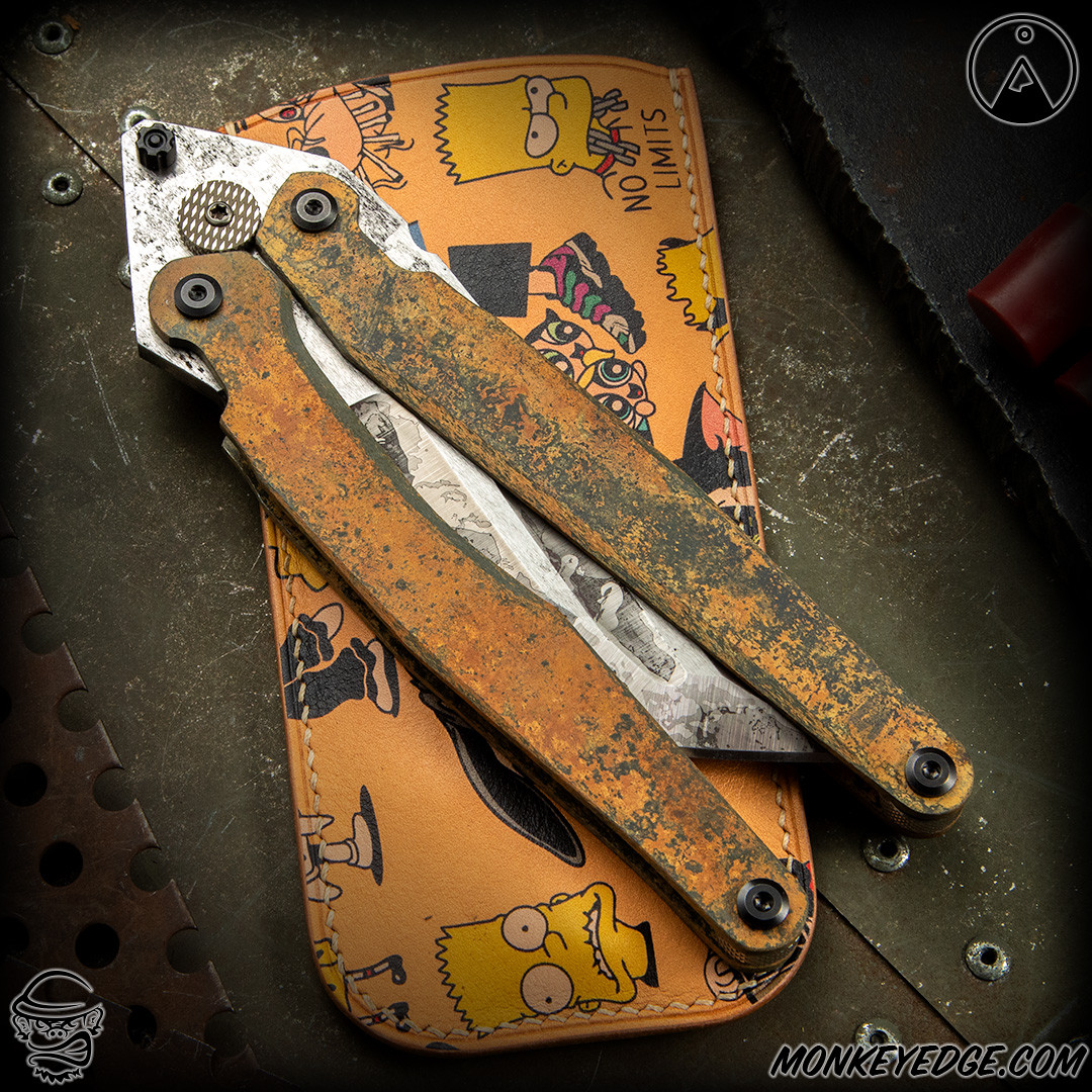 Monkey Edge - TAS Knives Folder: Mitrul Balisong - Two Tone/Rusty Tank