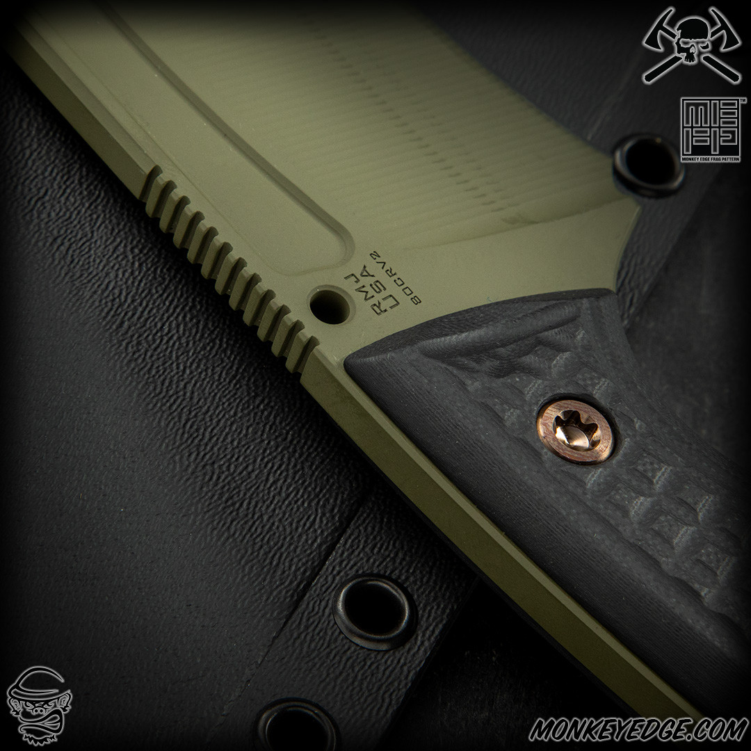 Monkey Edge - RMJ USA Fixed Blade: Sapper - Sniper Green Cerakote ...