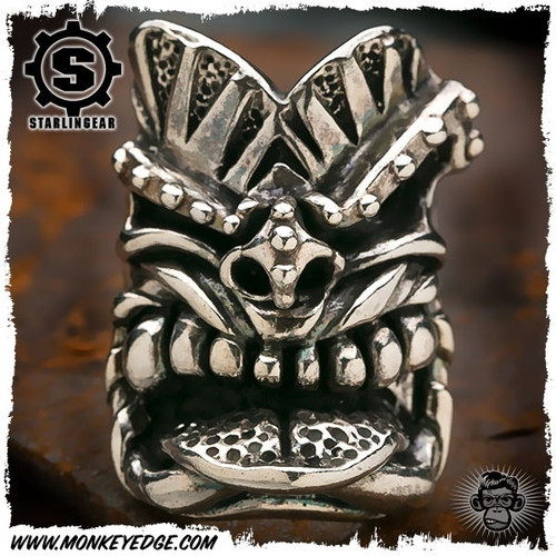 Monkey Edge - Starlingear Ring: Maori Tiki - Silver