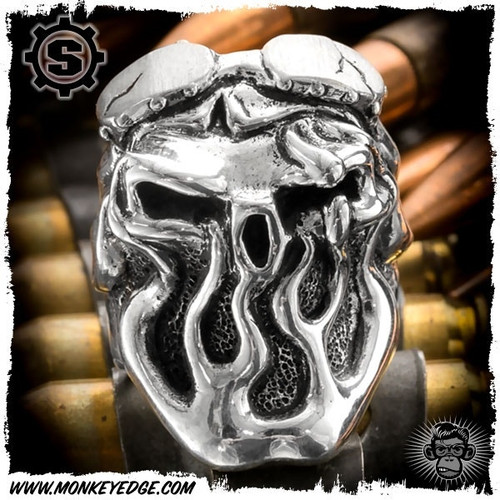 Monkey Edge - Starlingear Ring: Gunner Flame Puncher - Silver
